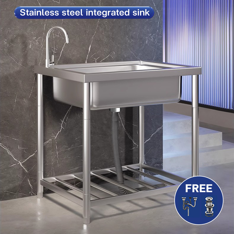WanheMall 304 stainless steel kitchen sink with bracket with faucet ...