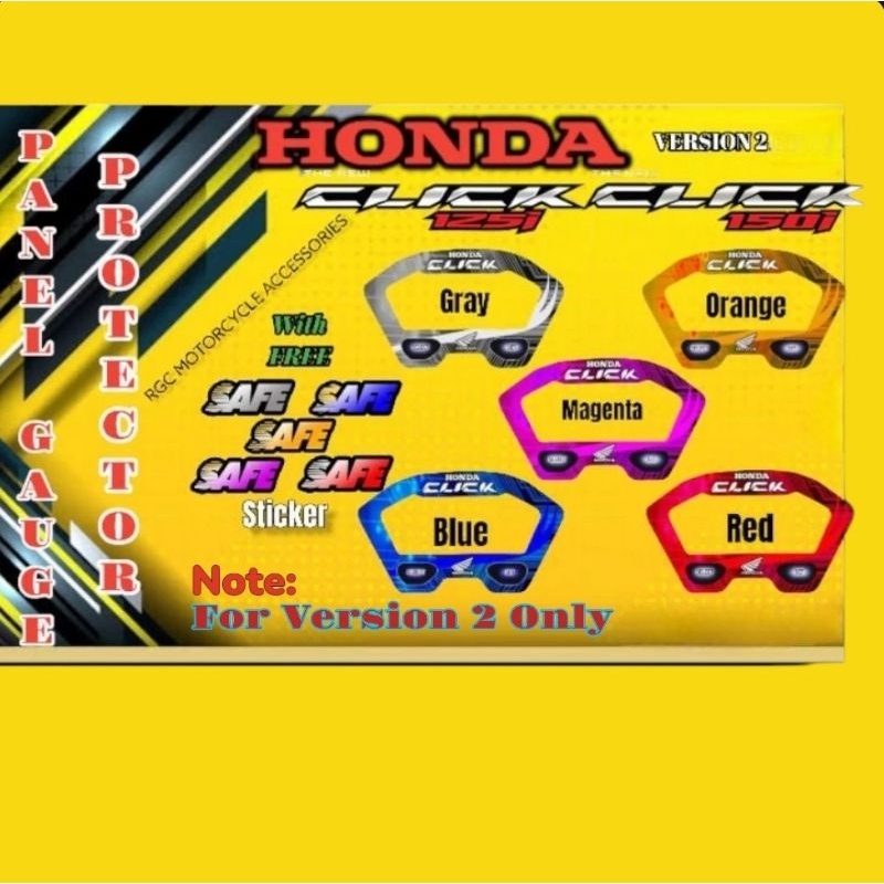 Honda Click 125i and 150i Panel Protector Sticker Only / Click 125i ...