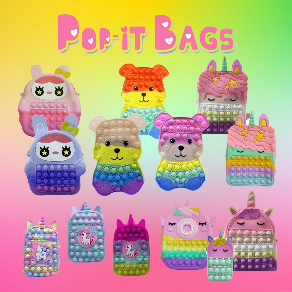 POP IT Colorful Backpack for kids | Shopee Philippines