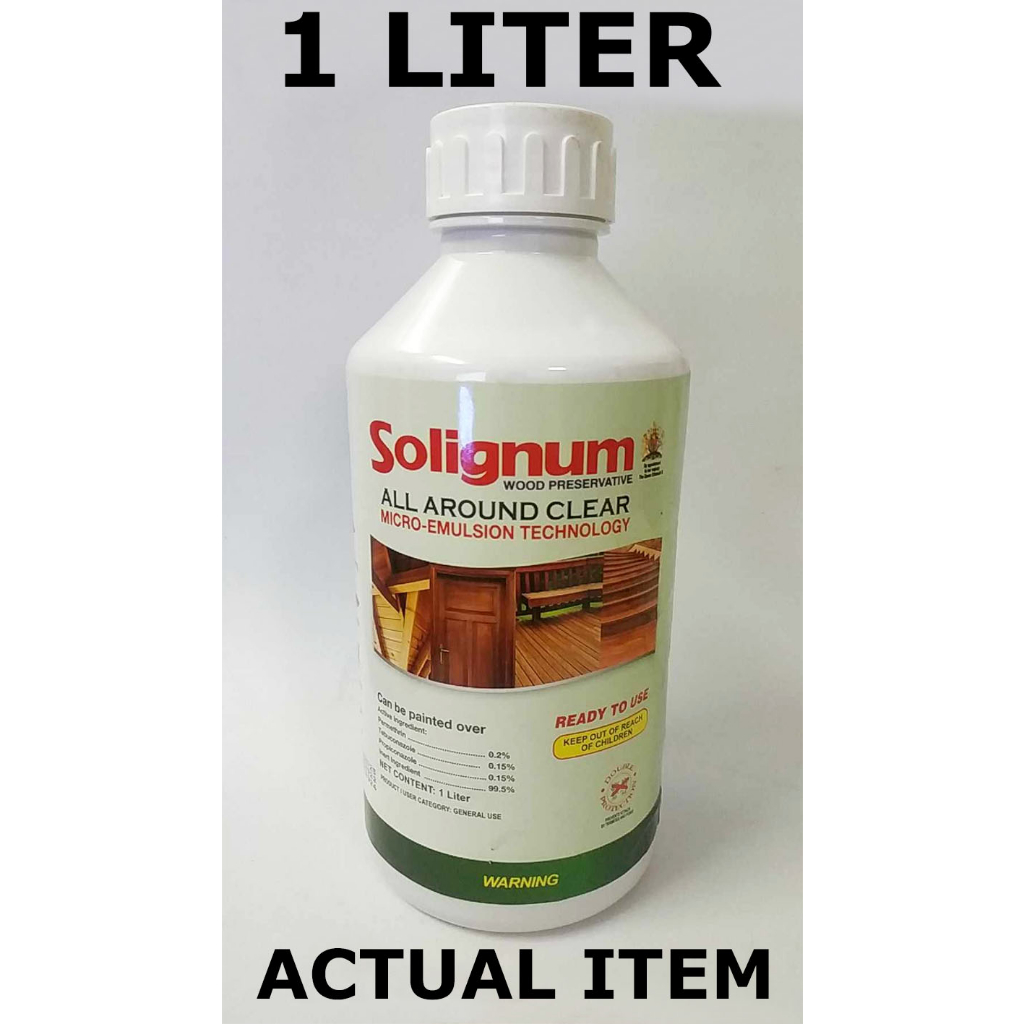 SOLIGNUM WOOD PRESERVATIVE ( 1 LITER ) ALL AROUND CLEAR MICRO EMULSION ...