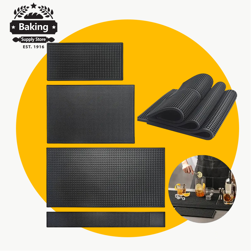 Bar Rubber Mat PVC Pad Coaster Barber Insulation Cup Mug Whiskey Beer ...