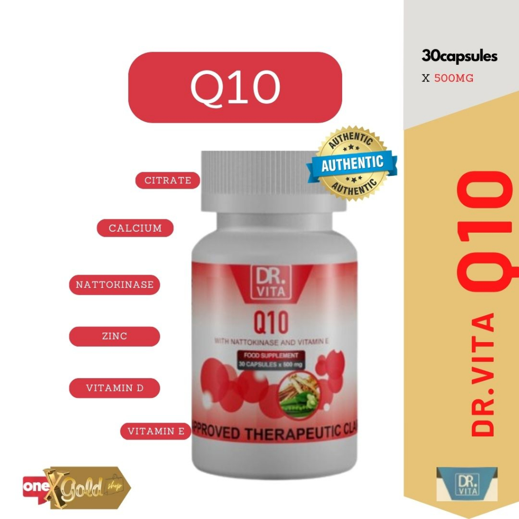 Dr. Vita Q10 with Nattokinase and Vitamin E (elder) Helps to lower the risk of heart disease ...