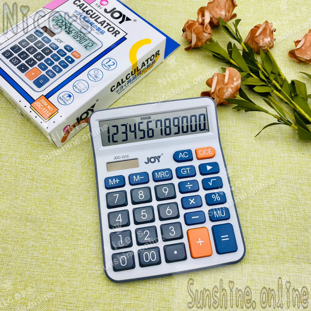 Joy Calculator #JDC-1313 12 Digits Electronic Calculator Dual power W ...