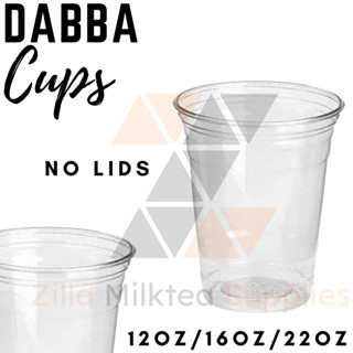 Dabba Cups, Dabba Lids Strawless / Flat / Dome 50 PCS Plastic for ...