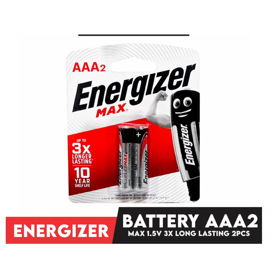 Energizer Max AAA/AA Alkaline 2 pcs Batteries E92BP2 Energizer AAA AA ...