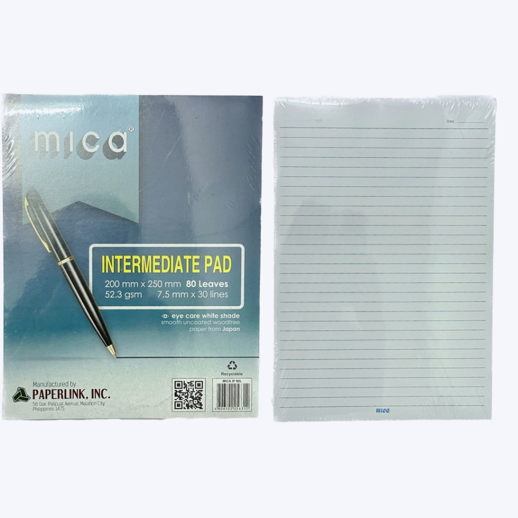 10PADS MICA Intermediate Pad Grade1 Grade 3 Writing pad | Shopee ...