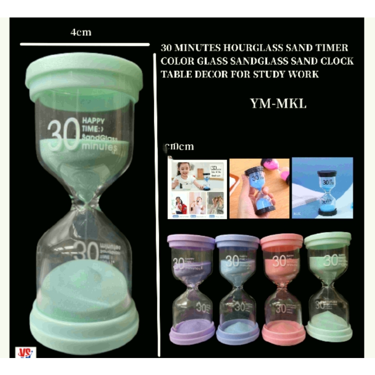 [VS] 30 MINUTES HOURGLASS SAND TIMER COLOR GLASS SANDGLASS SAND ...