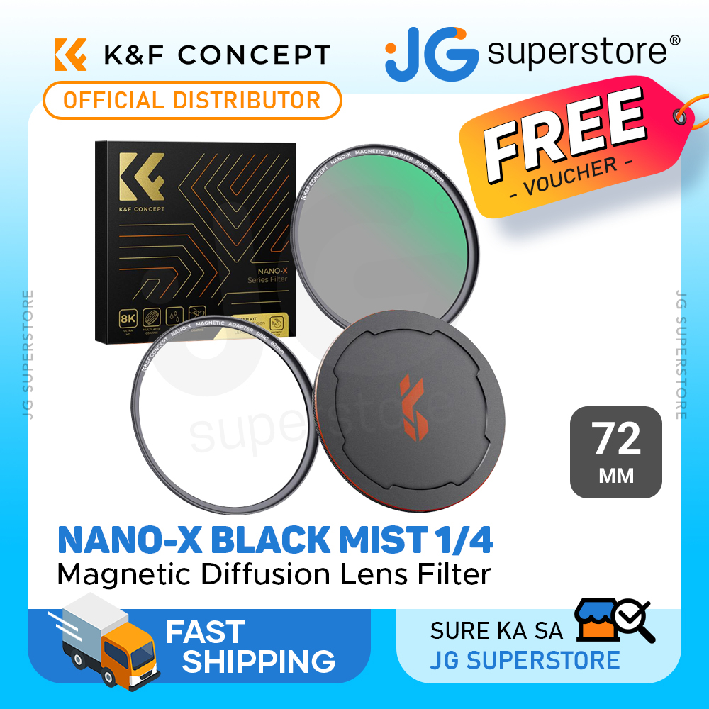 K&F Concept Nano X Series Black Mist 1/4 Ultra-Slim Magnetic Lens Filter UHD 28-Layer Nano ...
