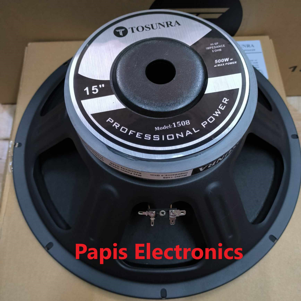 15" 1508 TOSUNRA Car WOOFER SPEAKER 15" 500W/8Ω 95dB 40Hz-2.5KHz MAGNET ...