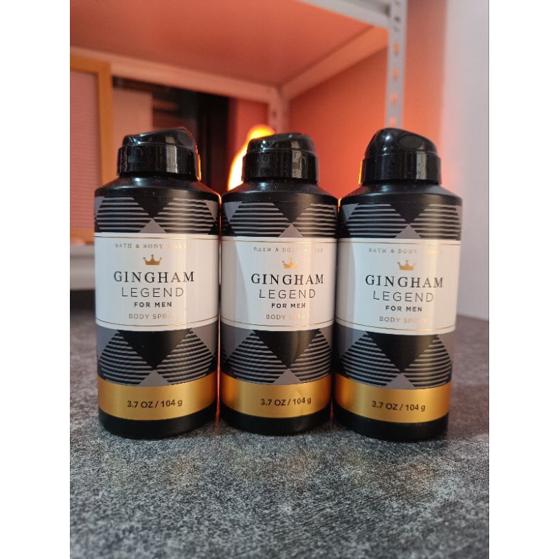 Bath & Body Works Gingham Legend for Men Body Spray 104g | Shopee ...