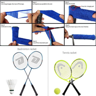 Badminton Racket Non-Slip Anti-Sweat Grip Strap Anti Slip Strip Wrap ...