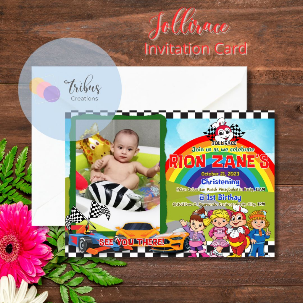 Jollirace Theme Invitation Card | Shopee Philippines