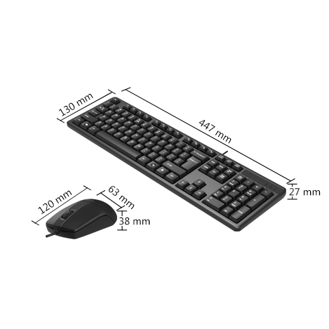 A4Tech KK-3330 Multimedia FN Desktop USB Keyboard And Mouse Combo ...