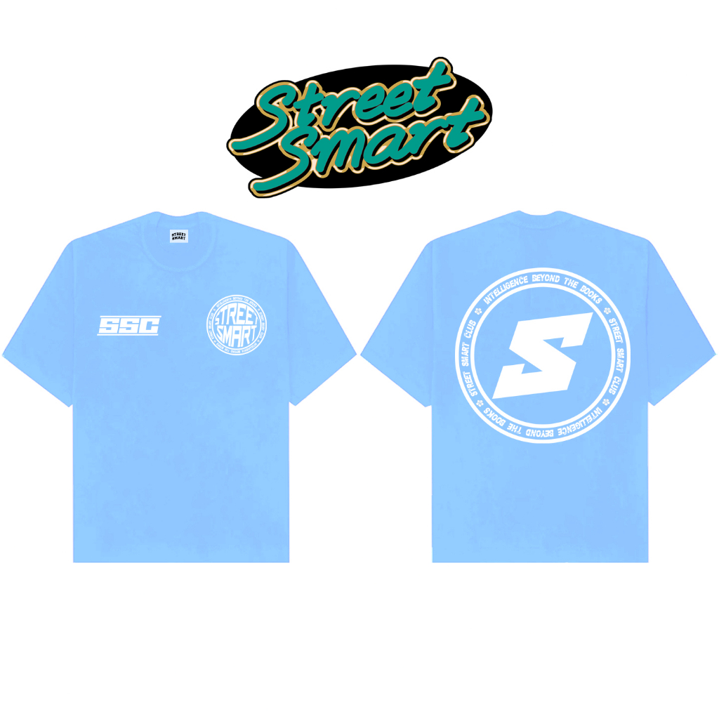 Street Smart Varsity Tee in Powder Blue | Shopee Philippines