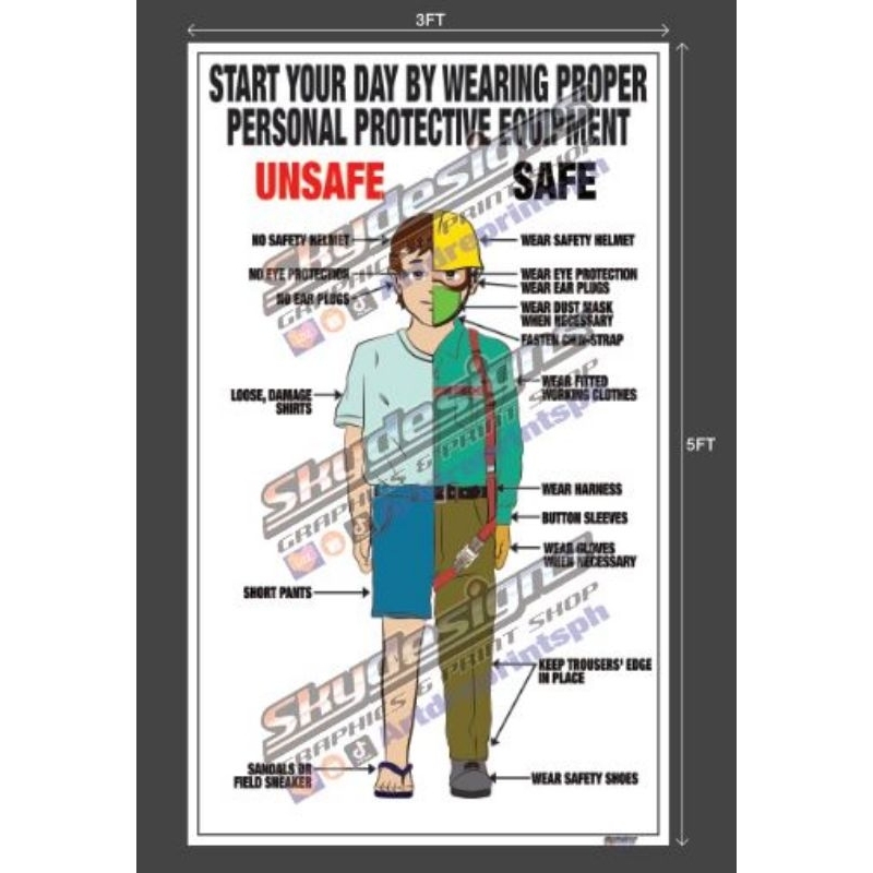 CONSTRUCTION SAFETY REMINDER TARP 3X5FT | Shopee Philippines