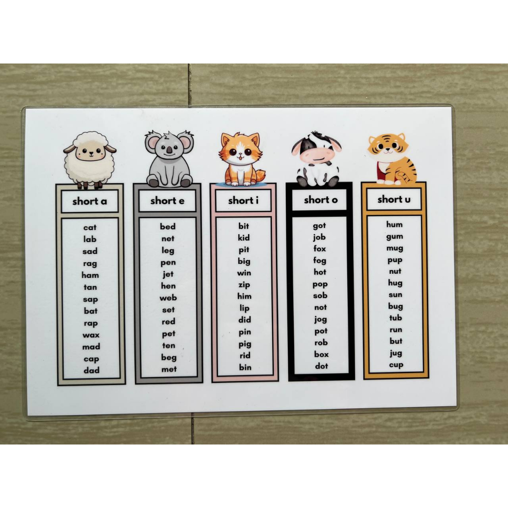 Educational learning materials for kids Laminated A4 Size Chart SIGHT ...