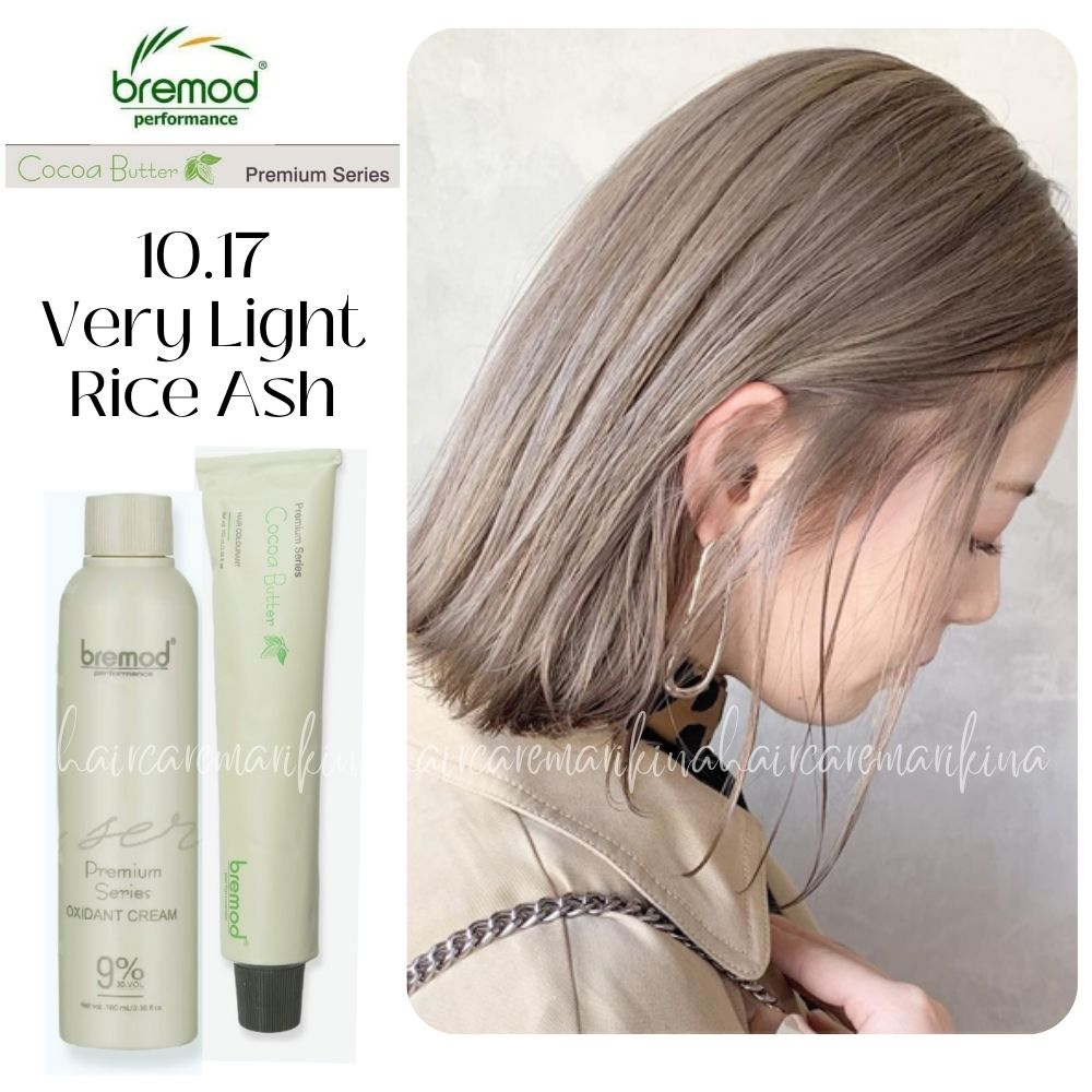 10.17 Light Rice Ash - Bremod Hair Color Premium Series | Shopee ...