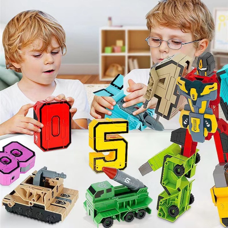 Number Deformation Robot Toys Building Blocks Kits Digital Robot ...