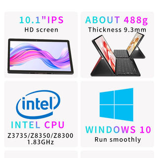 Nextfun 10.1-inch windows Tablet 2-in-1 win10 Tablet Touchscreen Office ...