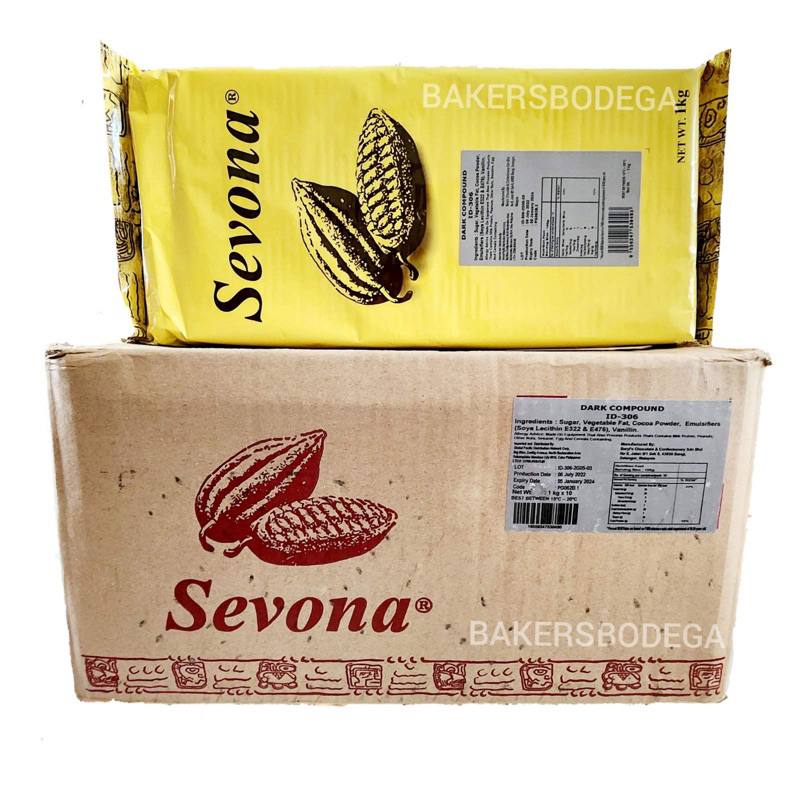 SEVONA DARK CHOCOLATE BAKING COMPOUND BAR 1KG | Shopee Philippines