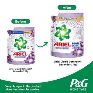 Ariel Liquid Detergent Sunrise Fresh Floral Passion Lavender Bundle 715 - 730g Refill x 2 packs ...