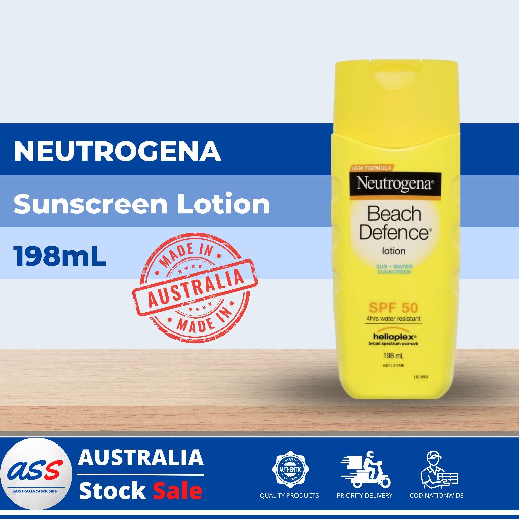 Neutrogena Beach Defence Sunscreen Lotion SPF50 (198mL) | Shopee ...