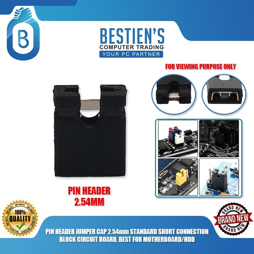 PIN HEADER JUMPER CAP 2.54mm STANDARD SHORT CONNECTION BLOCK CIRCUIT ...