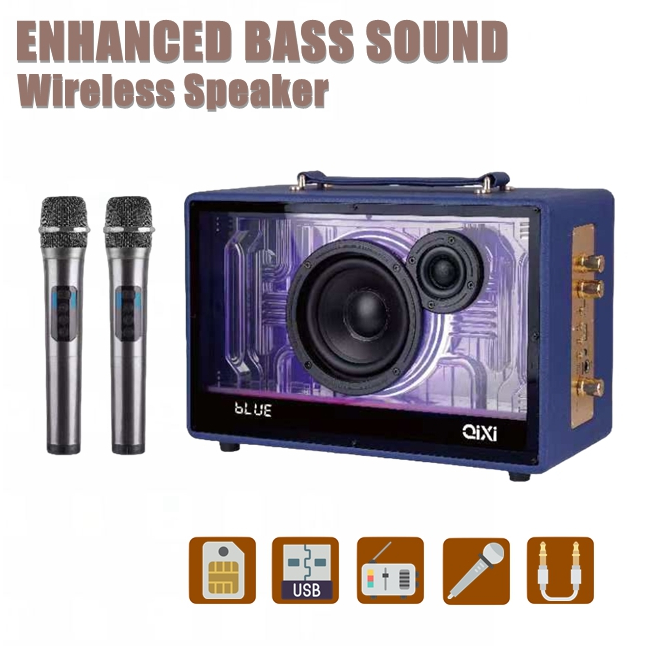 Sunsonic Sk-2060 Rgb Leather-Lined Enhanced Sound Karaoke Wireless ...