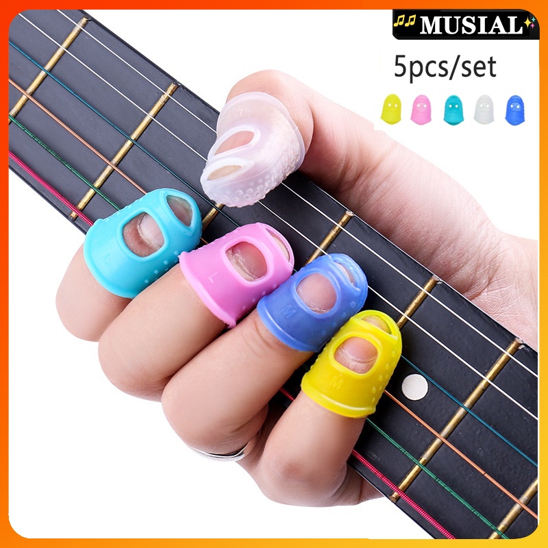 5pcs/set Silicone Non-slip Guitar Finger Protector | Shopee Philippines