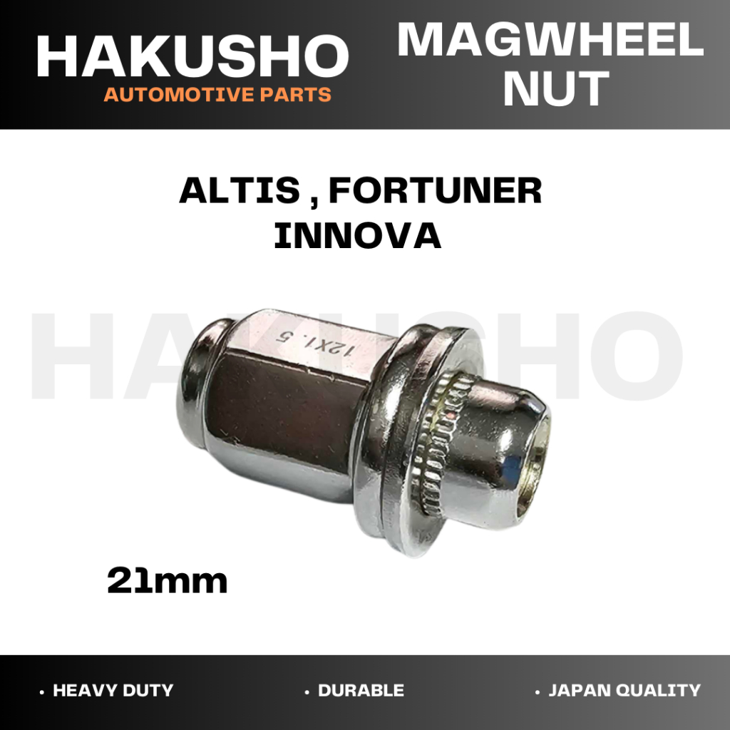 MAGWHEEL NUT ALTIS , FORTUNER , INNOVA 21mm (HAKUSHO JAPAN QUALITY ...