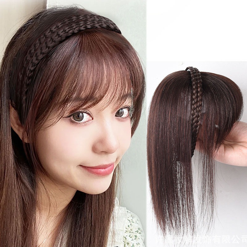 YANJ Fashion Women's Wigs Long Hair Inner Button Clavicle Sleeve Air ...