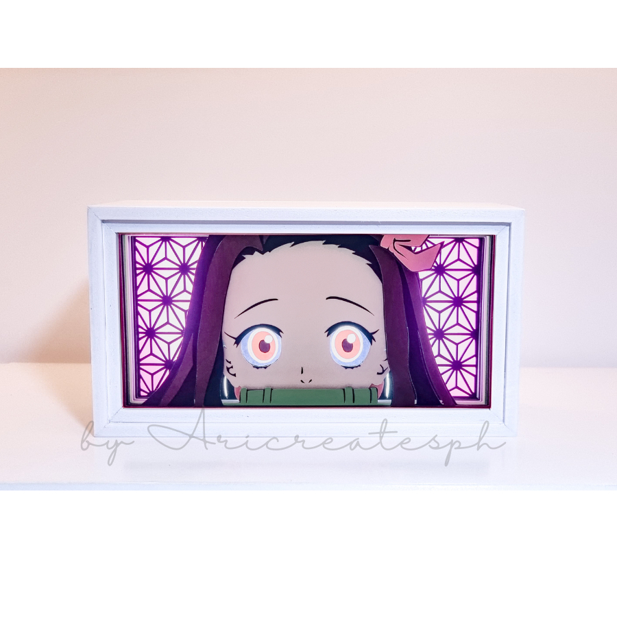 Nezuko Kamado Demon Slayer Lightbox / 3D LED night lamp / anime merch ...