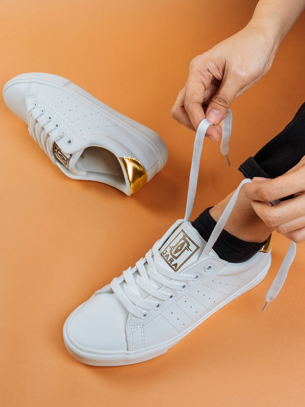 JARA Mariah White Gold Walking Casual Shoes | Shopee Philippines