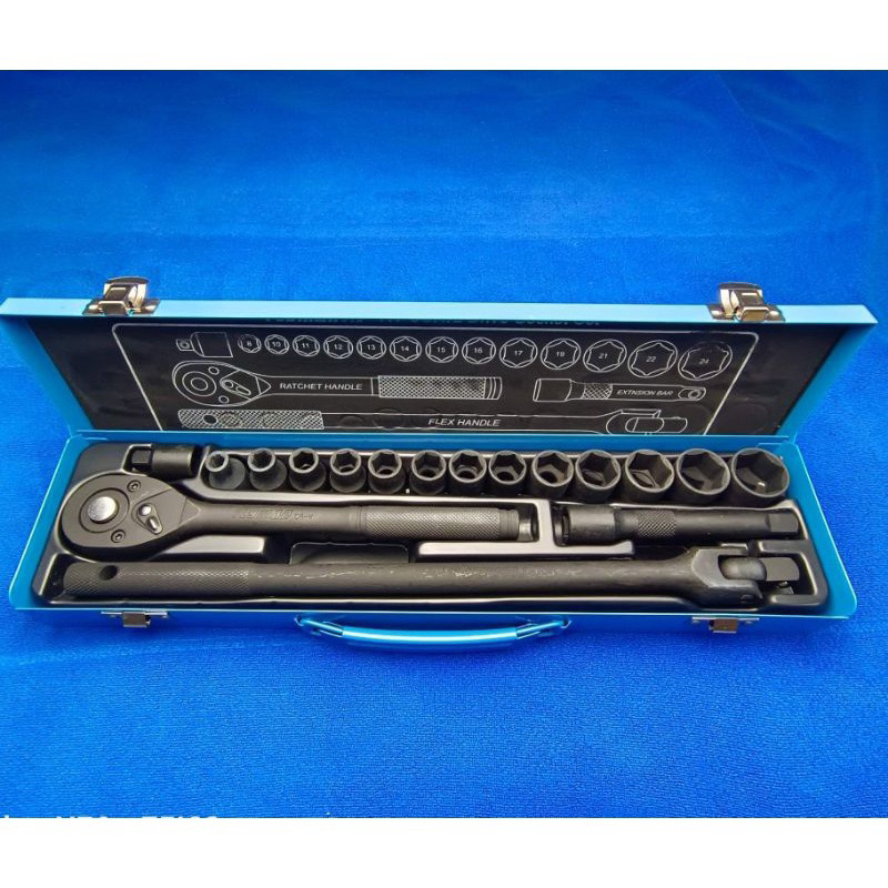 Flyman Tools Usa 24 Pcs Sockets Set 1/2 Drive | Shopee Philippines