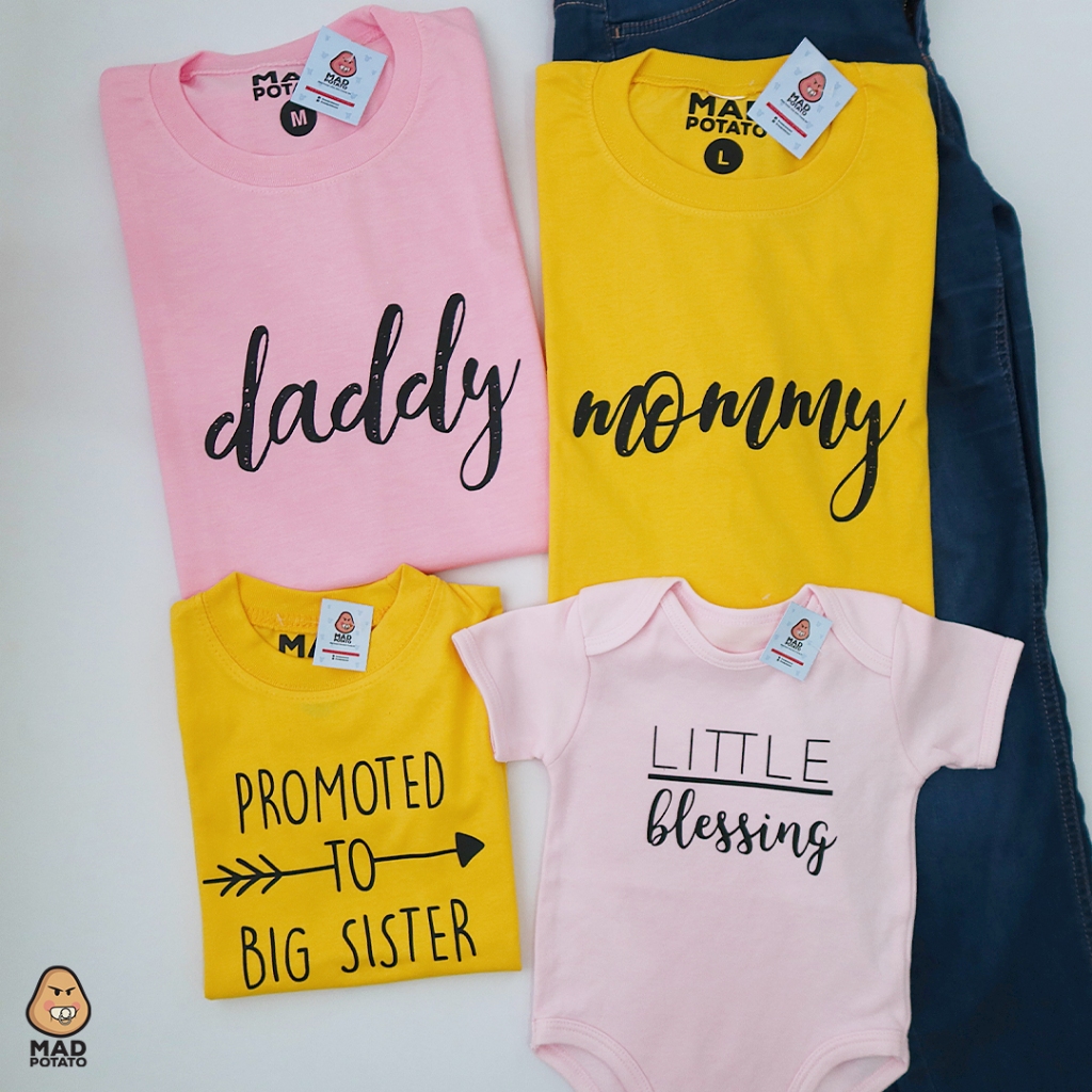 MAD POTATO Promoted to Big Sister Family Set Family Terno Shirts Family ...