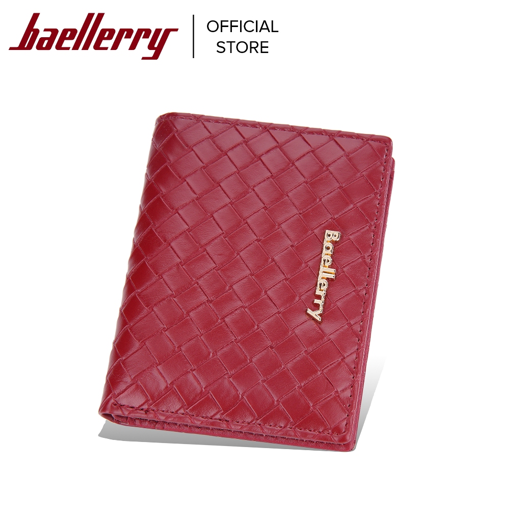 Baellerry Woven Pattern Short Bifold Zipper Card Holder Wallet For ...