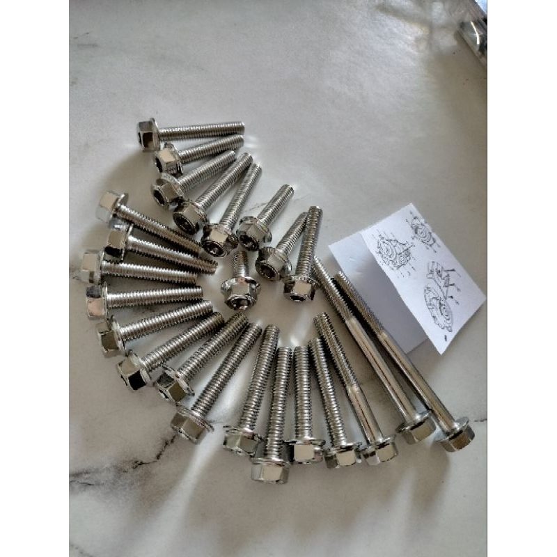 Heng Raider Carb & Fi Crankcase Bolt set Hex (hexagon) | Shopee Philippines