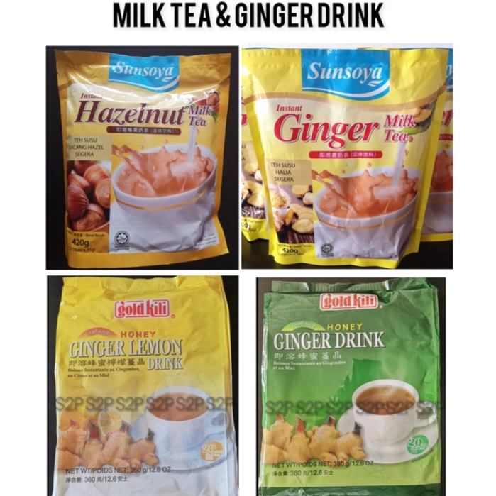 🇸🇬S2P GINGER DRINKS x Ginger Milk Tea x Honey Ginger Lemon- Singapore ...