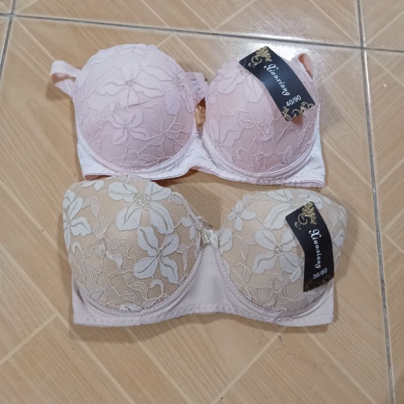 Lace flower bra with wire cup B | Shopee Philippines