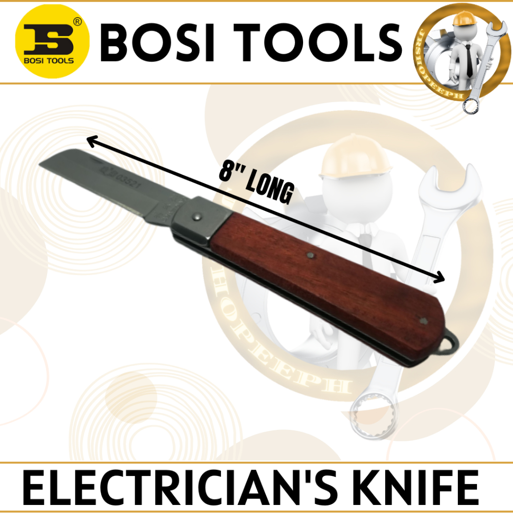 Jrshopeeph Bosi Electrician Knife 181 Pamutol ng Kable (Tuwid) Wooden ...