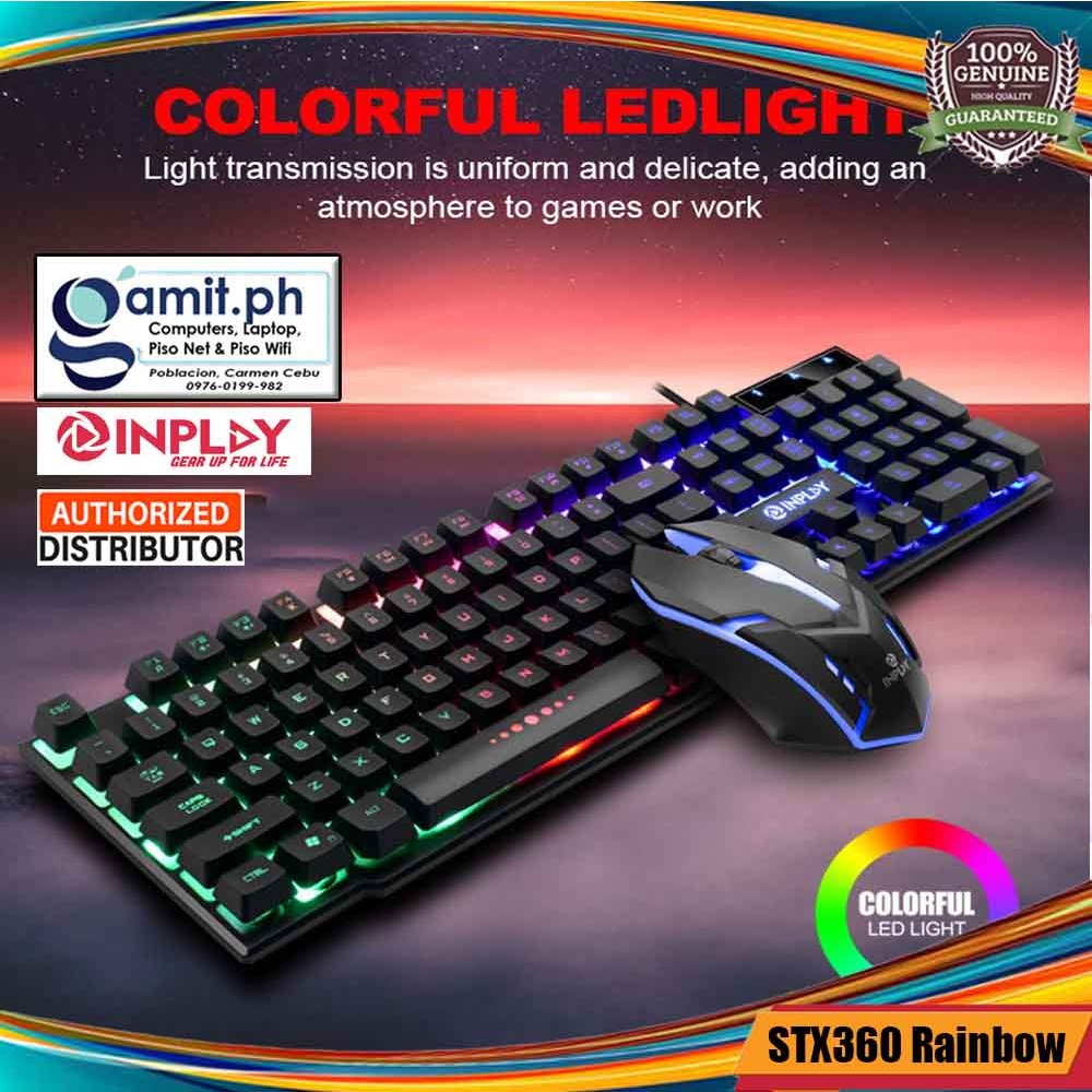 Inplay Colorful Keyboard And Mouse bundle Combo For Desktop or Laptop ...