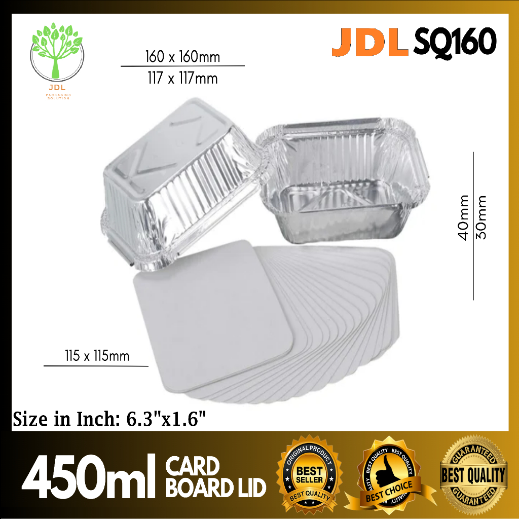 Aluminum Tray Square 6.3x1.6 450ML Aluminum Foil Pan Square Pan with ...