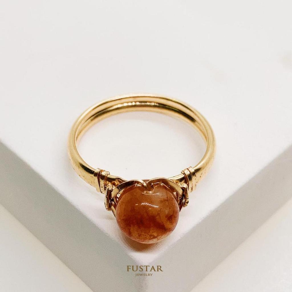 FUSTAR US 10K GOLD HANDMADE DIY YELLOW ONYX RING HYPOALLERGENIC NON-FADE NON-TARNISH | Shopee ...