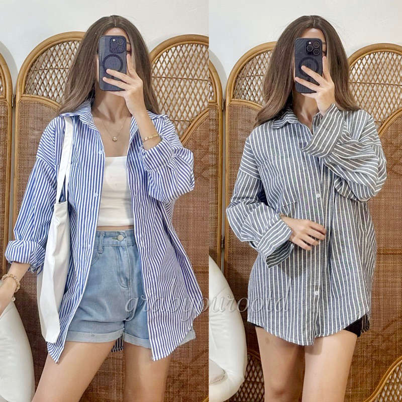 Oversized buttondown polo - grabyourootd | Shopee Philippines