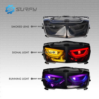 Nmax V1 Tail Light RGB Lights Smoke Flowing LED Vivid Color Lighting ...