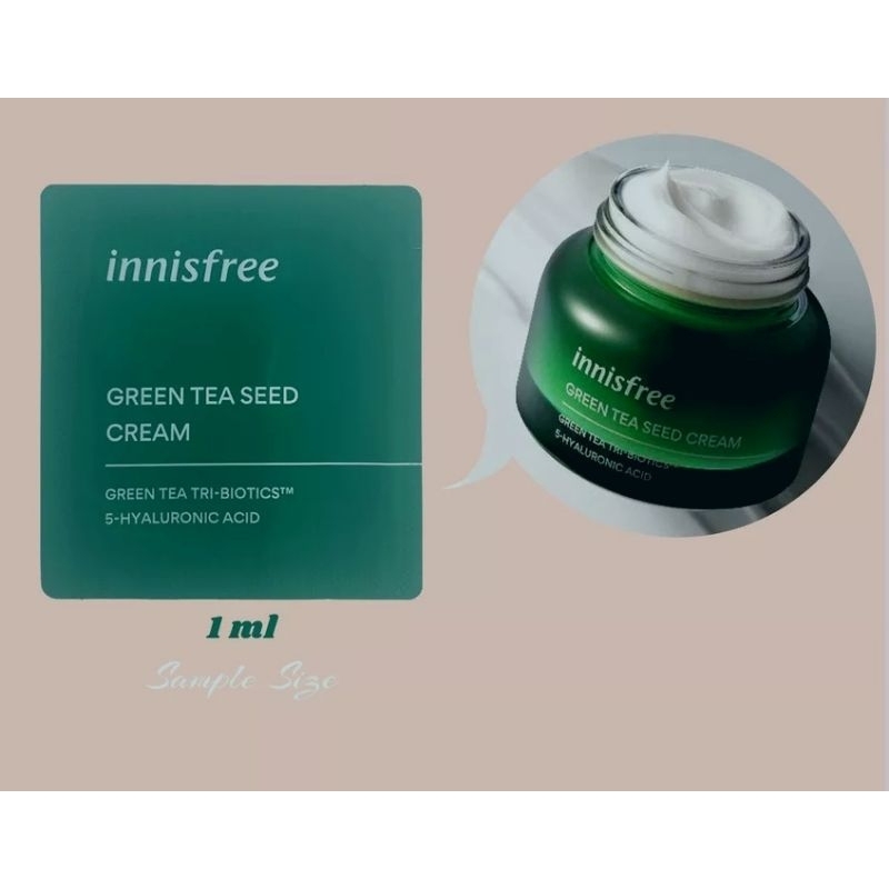INNISFREE GREEN TEA SEED CREAM 1ML x 5PCS SACHET With TRI BIOTICS ...