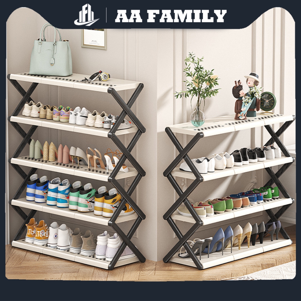 5Layer Stainless steel Shoe Rack Tier Stackable Shoe Organizer Storage ...