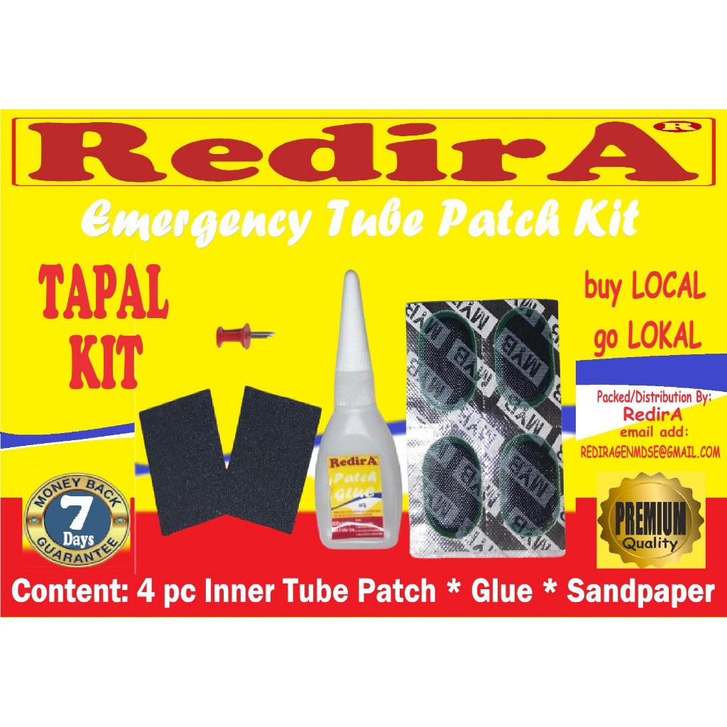 RedirA Emergency INNER TUBE PATCH KIT (4-IN-1 TAPAL KIT) for motorcycle ...