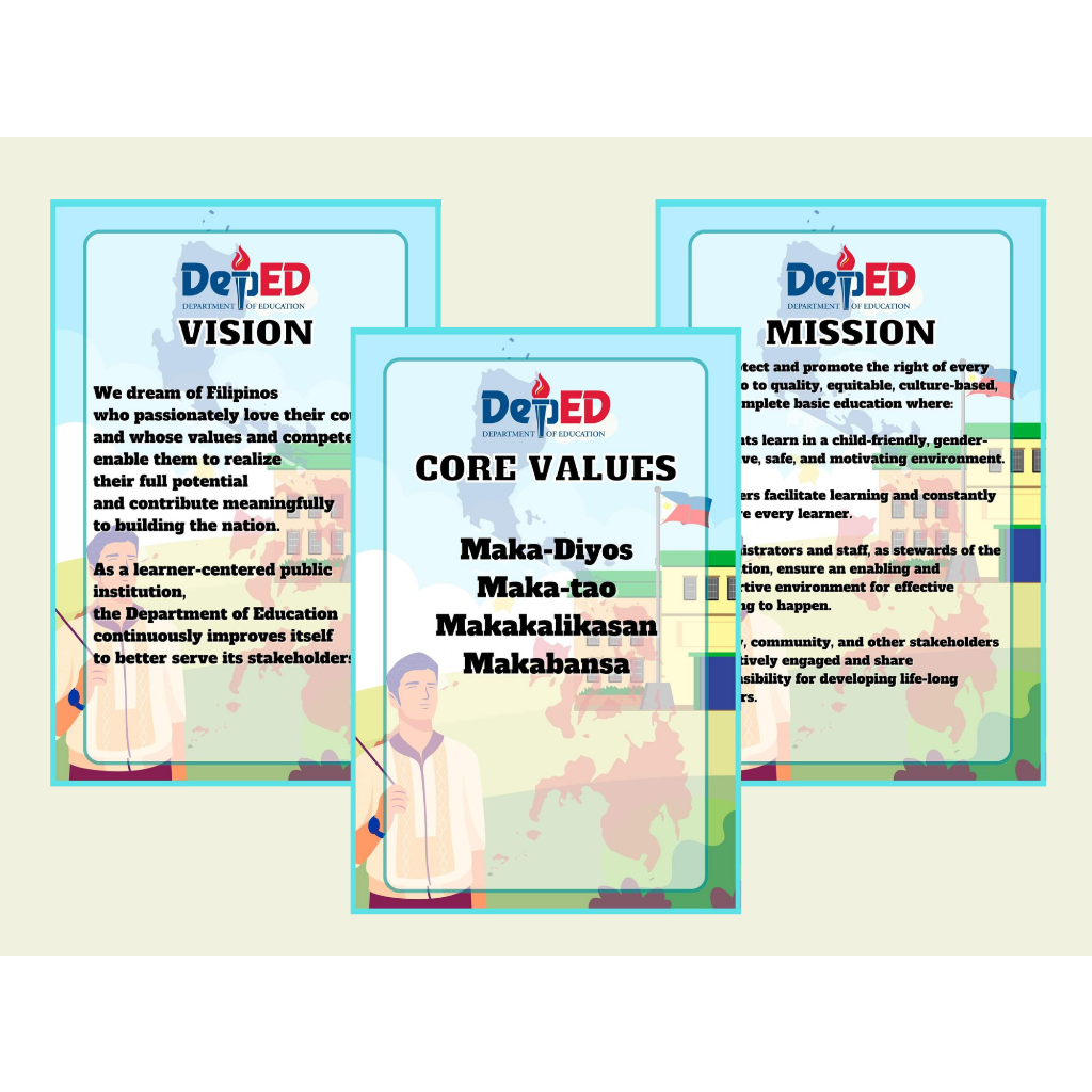 DepEd Mission, Vision, Core Values Laminated Chart A4 size | Shopee ... DepEd Mission, Vision, Core Values Laminated Chart A4 size | Shopee ...