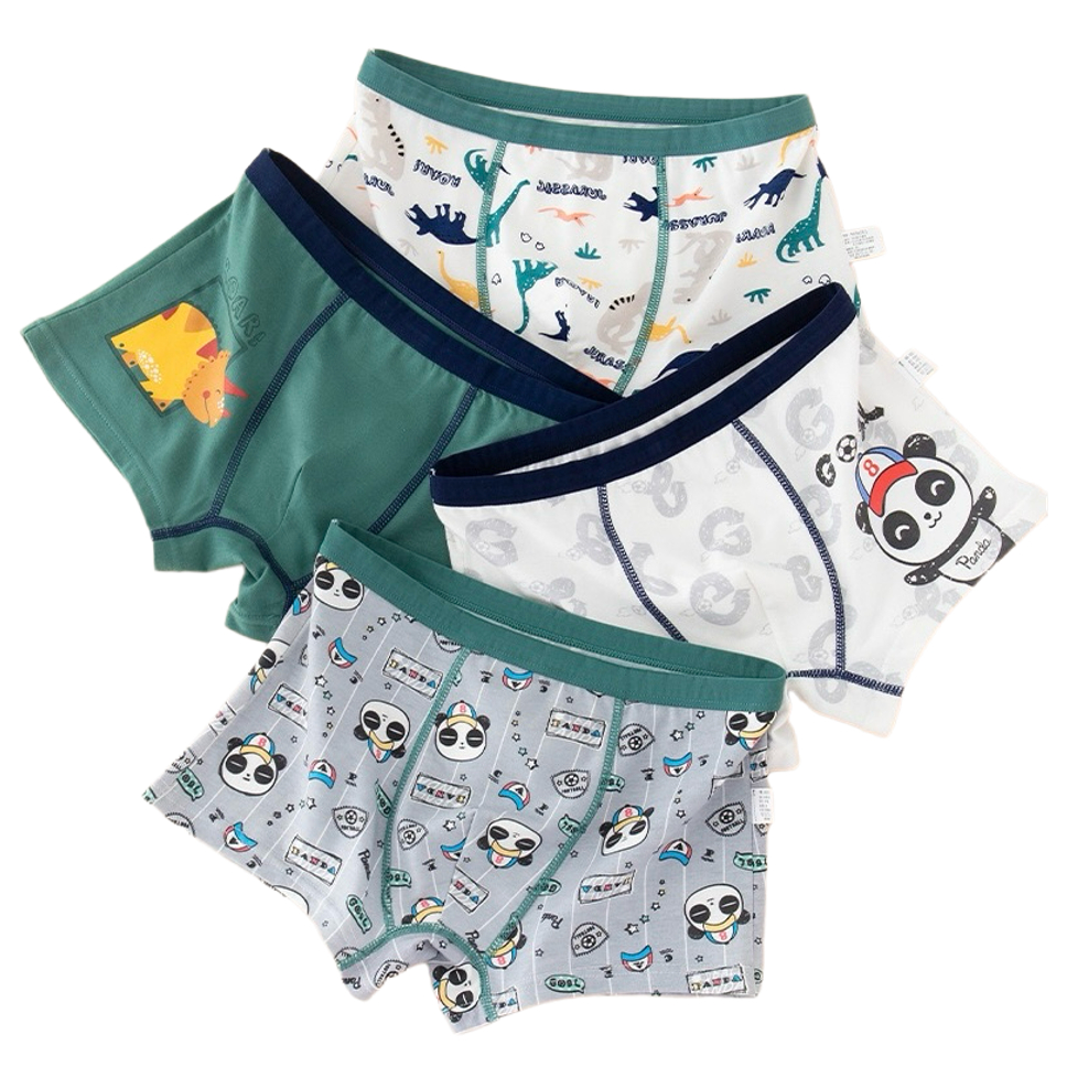 Cotton Boxer Brief for Boys 2 Pcs Set Underpants Underwear Cartoon ...
